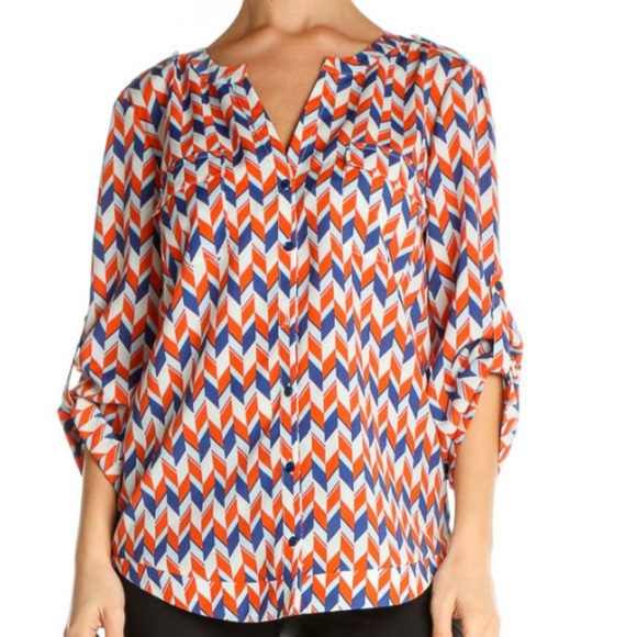 41 Hawthorn | Tops | 4 Hawthorn Chevron Blouse | Poshmark